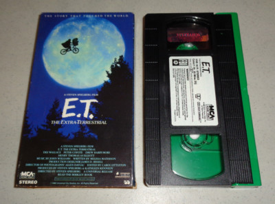 ~Vintage E.T. The Extra-Terrestrial Green Tab ET VHS Video Cassette~ | eBay
