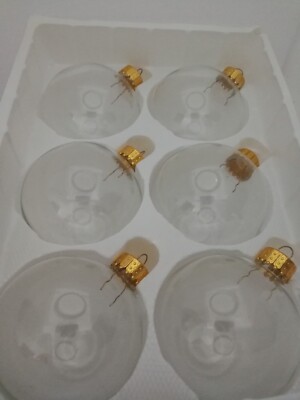 Set Of 6 Pcs clear glass christmas baubles Baubles Only No Design ...