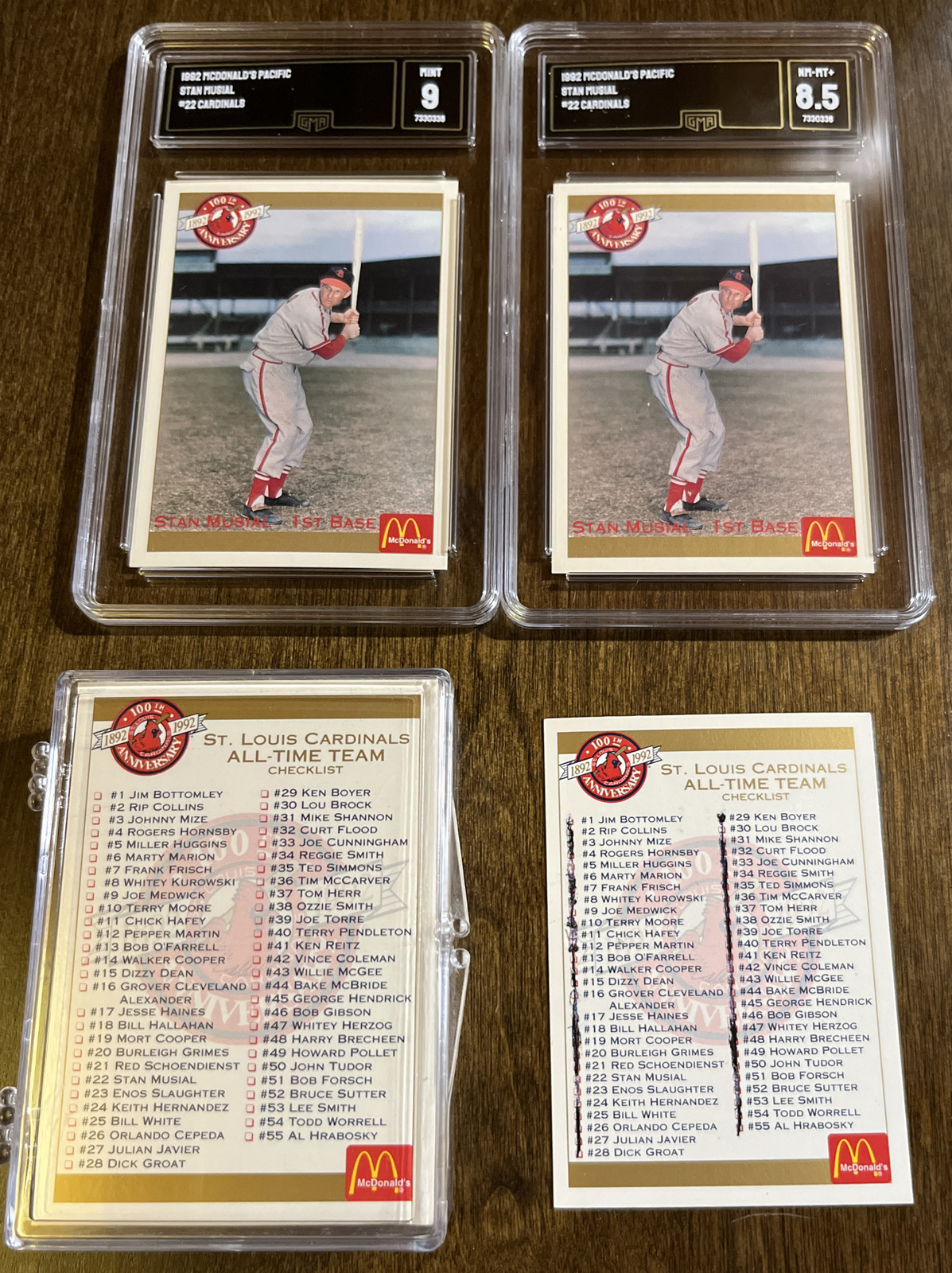 1992 St. Louis Cardinals McDonalds Baseball 100th Anniversary Set 56 ...
