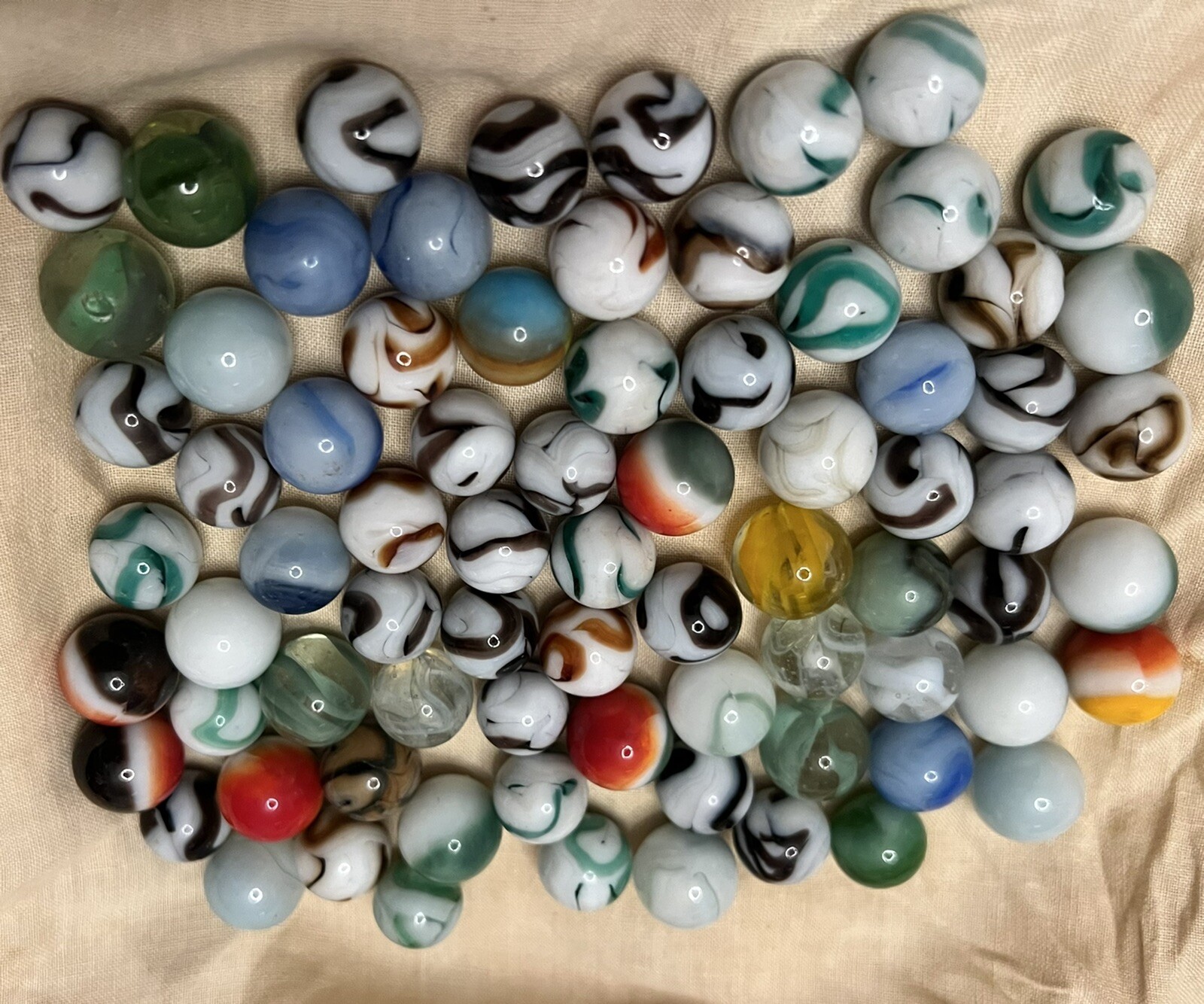 Marbles Vintage Estate Find Collectable Glass Lot Of OVER 70 With ...