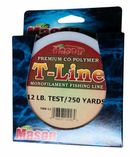 Mason Premium Co-Polymer T-Line Monofilament Fishing Line, 250 Yds ...