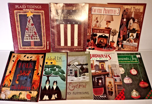 Lot 9 Tole Painting Books technique patterns Fiddlestix Country ...