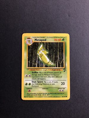 Pokémon TCG Metapod Base Set 2 81/130 Regular Unlimited Common | eBay