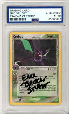 PSA Eric Stuart Signed Crobat (Delta Species) 2/113 Delta Species Holo ...
