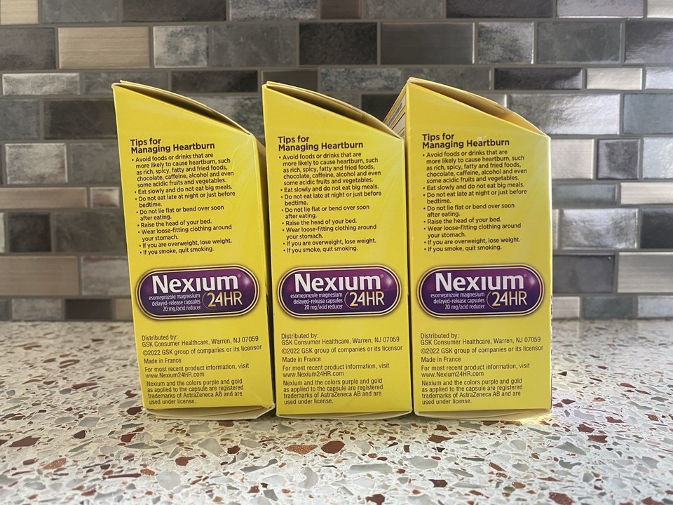 Lot Of 3 Nexium 24HR Acid Reducer Capsules 42ct EXP 8/2027-2/2028 Unopened | eBay