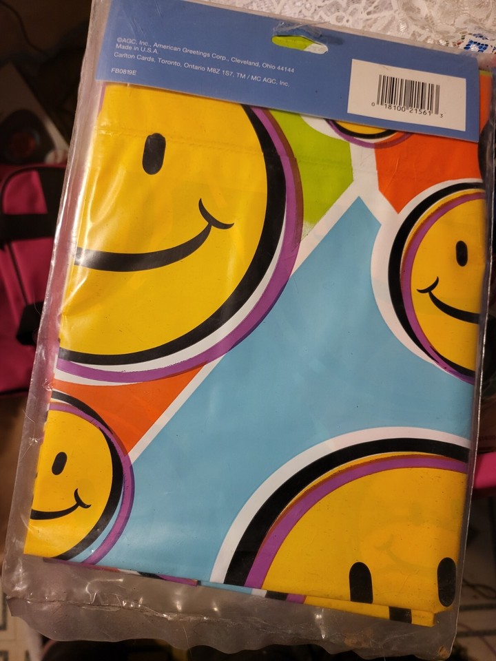 American Greetings Forget Me Not Smiley Face Jumbo Gift Bag Heavy Duty ...