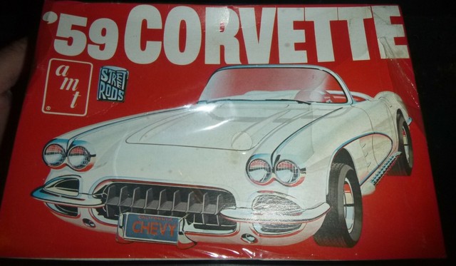 AMT Chevrolet 59 Corvette Street Rods Model Kit 25 Scale (615h) T393 ...