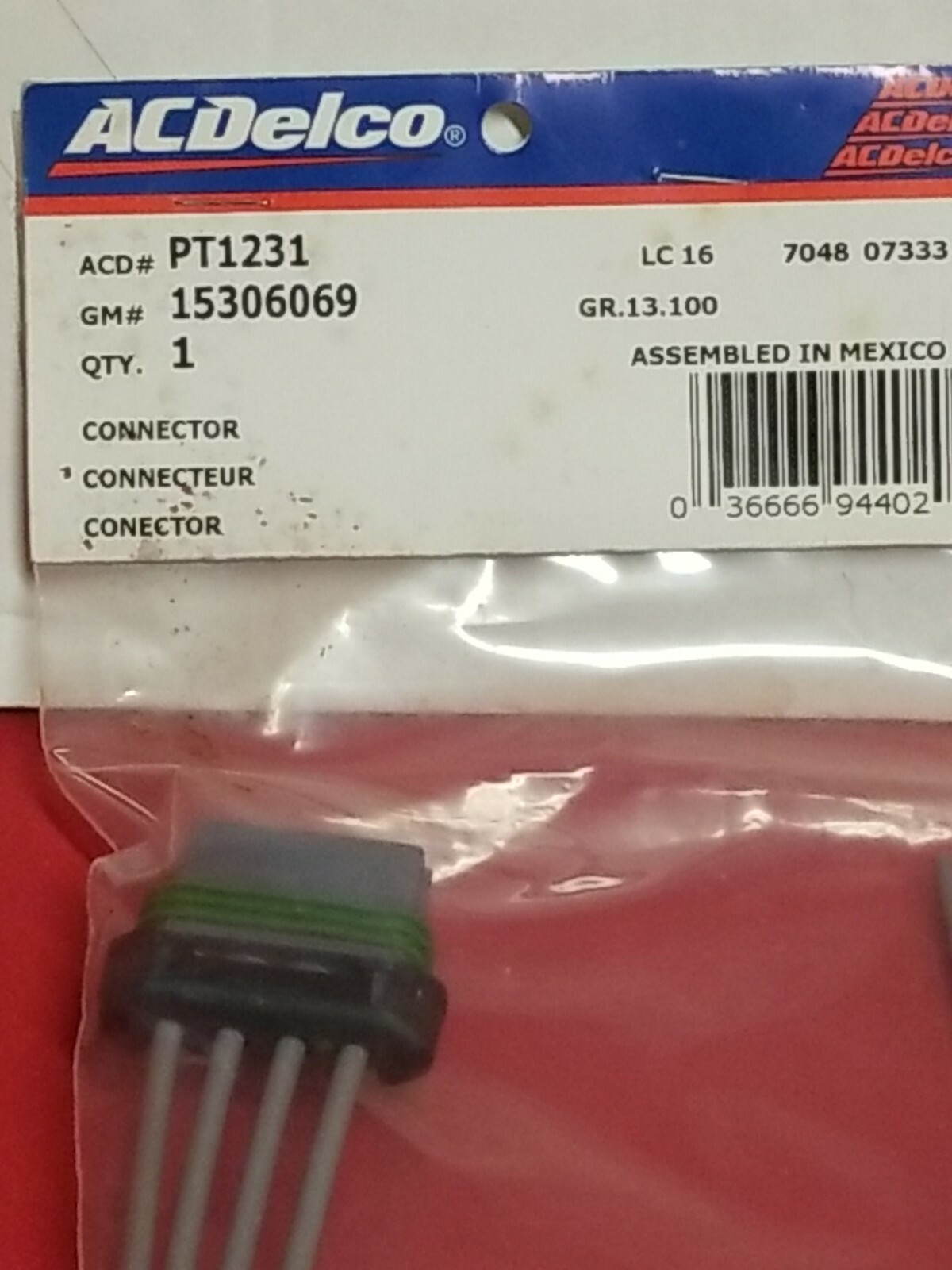 ACDelco Pt1231 Connector GM # 15306069 for sale online | eBay
