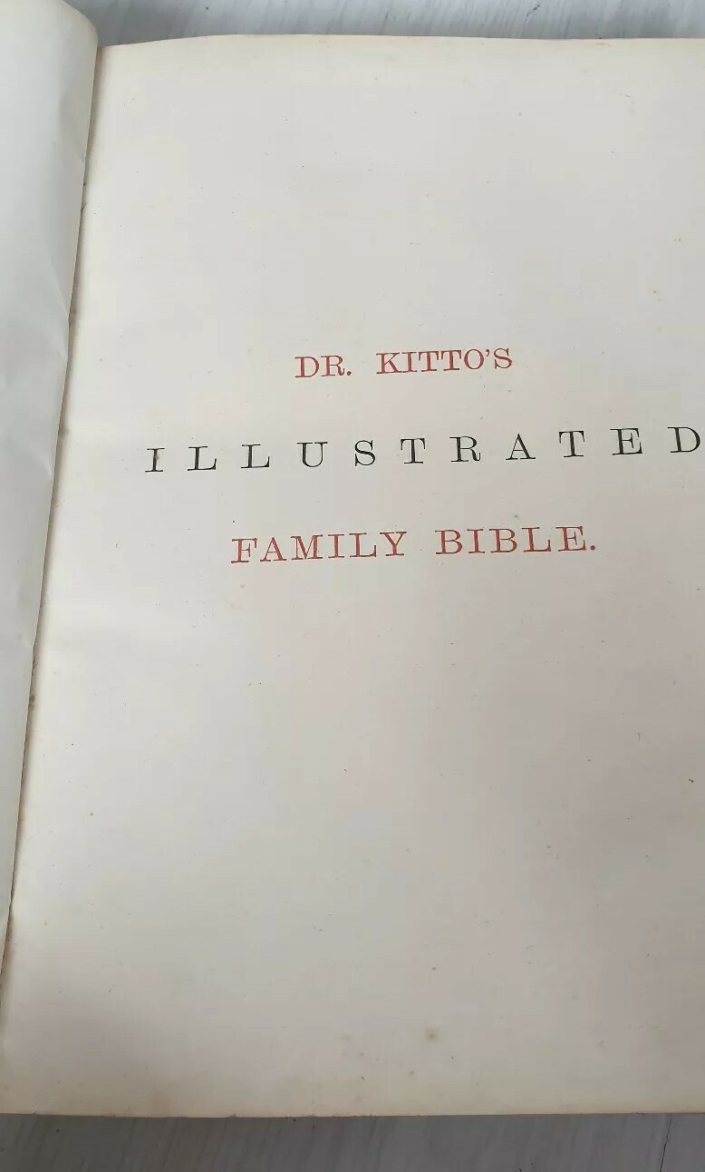 Dr Kitto's Colour Illustrated Family Bibles Vol 1 And Vol 2 | eBay UK