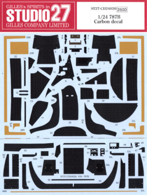 Studio 27 Touring Car / GT Car Carbon Decal Mazda 787B Carbon Decal 1/ ...