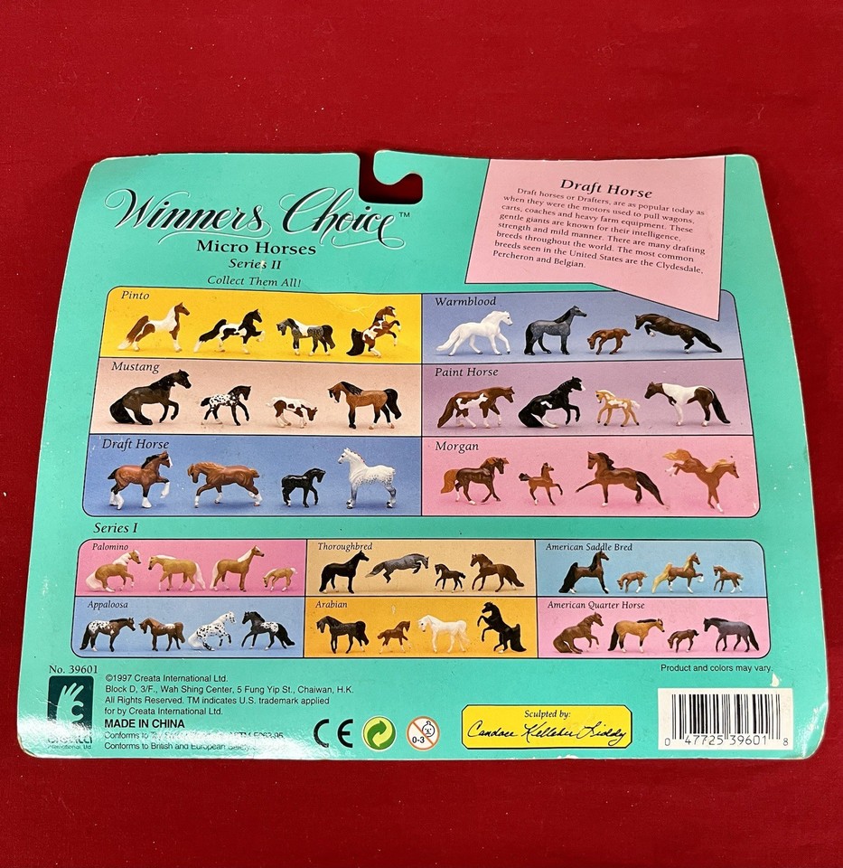 SEALED VINTAGE 1996 WINNERS CHOICE MICRO HORSES: Palomino and Arabian ...
