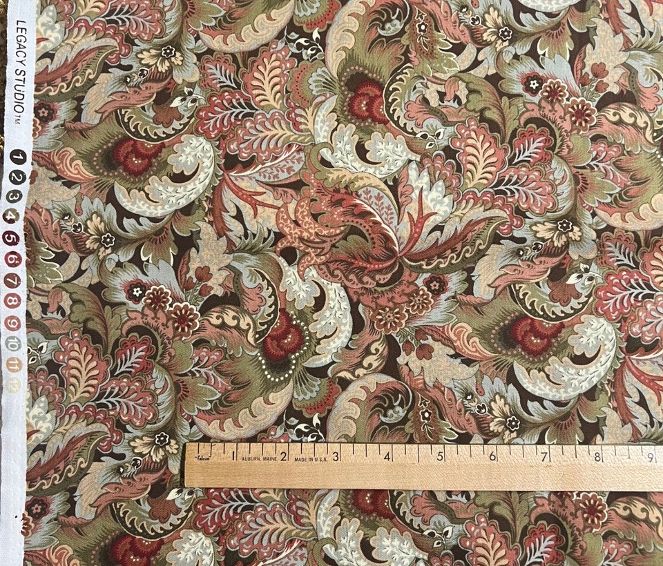 Legacy Studio CP31074 HAMPTON COURT FANCY LEAF Cotton Fabric, 1-1/2 yds ...