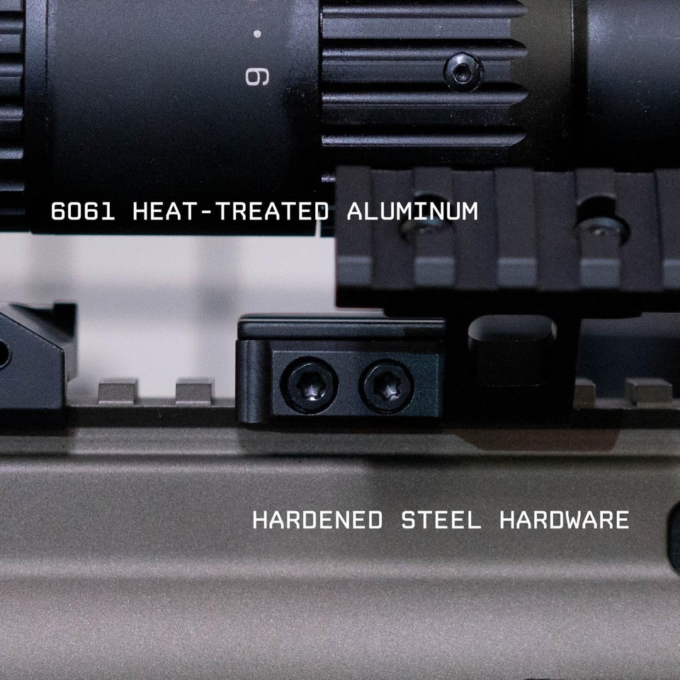 Precision Canted Red Dot Mount - 4 or 8 Slot Options for Picatinny ...