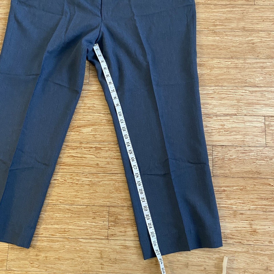 Towncraft Wrinkle Free Stain Release Pants 44 Cotton Blend Blue Men's ...