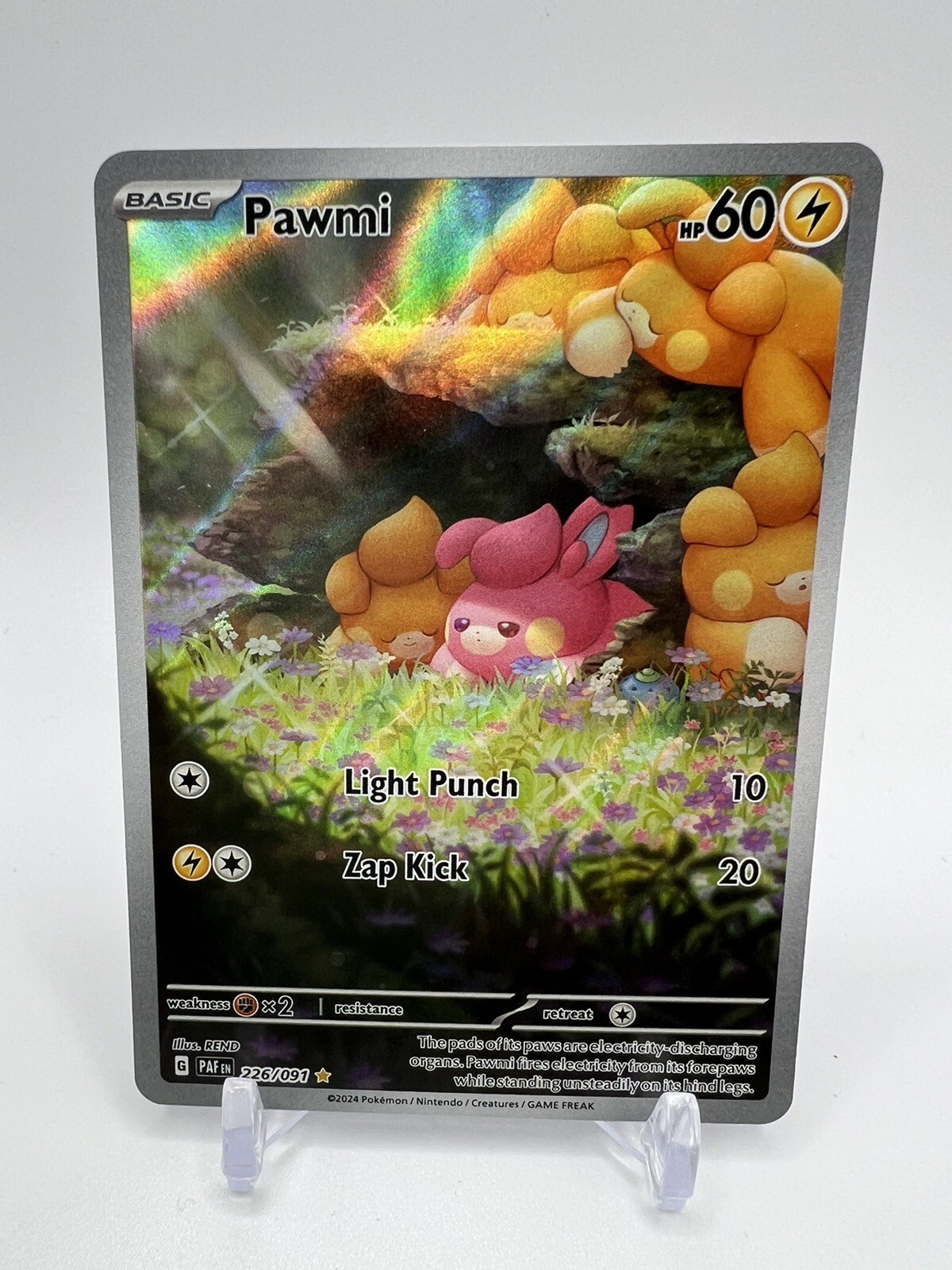 Pawmi 226/091 - Pokemon Paldean Fates Illustration Rare | eBay