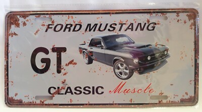 Ford Mustang GT Classic Muscle Car License Plate | eBay Australia