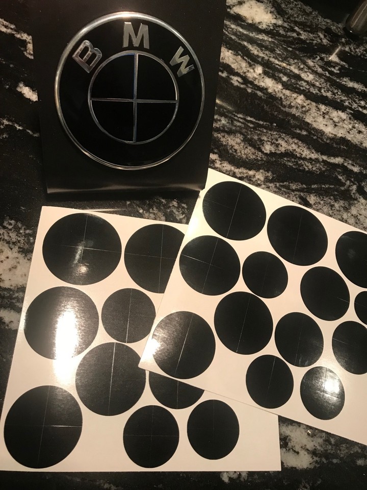 ALL BLACK BLACKOUT Emblem Color Stickers Overlays Vinyl Decal Custom ...