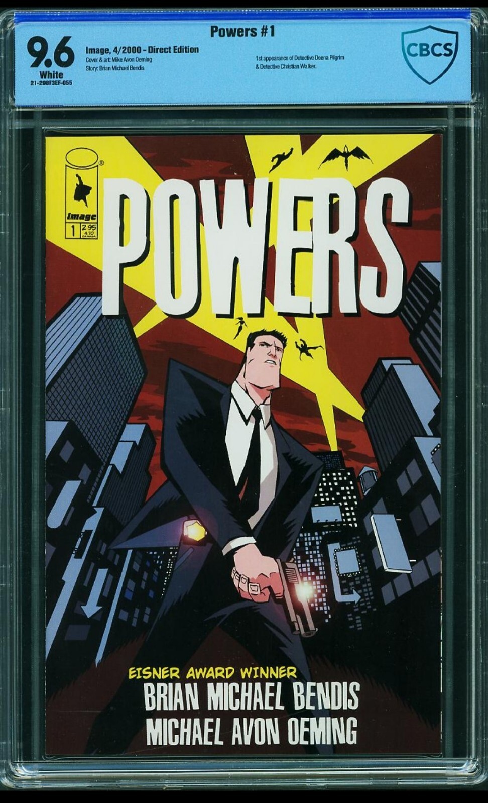Powers #1 Image, 2000 Brian Michael Mendis 9.6 CBCS 1st app. of Pilgrim ...