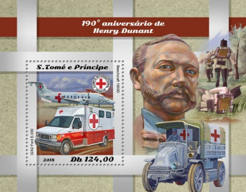 St Thomas - 2018 Henry Dunant - Stamp Souvenir Sheet - ST18513b | eBay