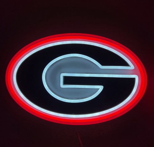 Georgia Bulldogs LED Neon Sign NCAA FOCO Man Cave Beer Bar Wall Art | eBay