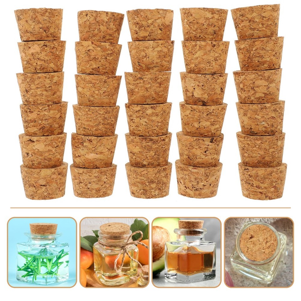 30Pcs Cone Shape Wood Cork Stoppers for Bottle Sealing Crafts | eBay ...