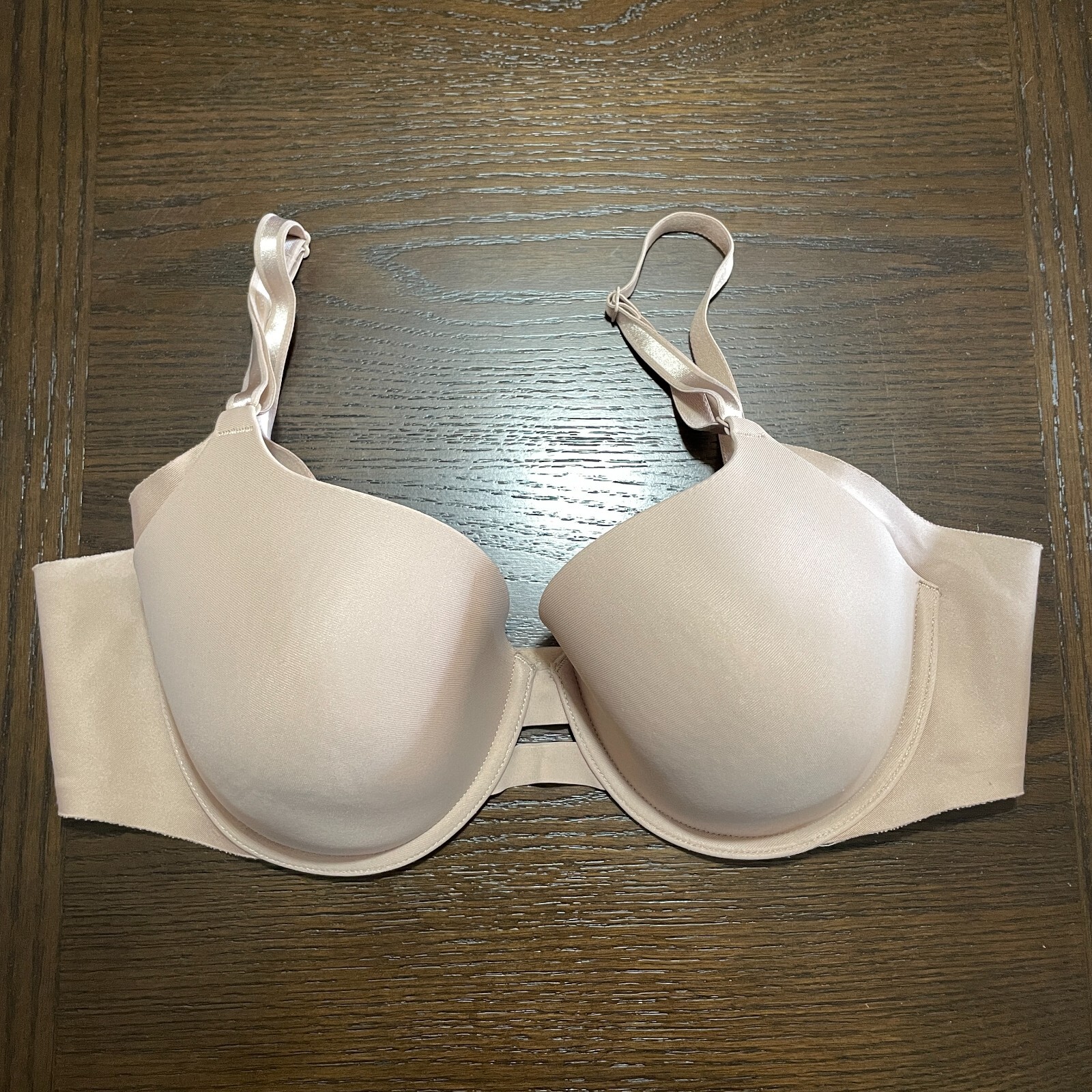 Warners No Side Effects Bra 38B Underwire Satin Padded Cups Back ...