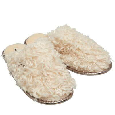Ladies Pretty You Fluffy Mules Slippers - Off White Cream | eBay UK