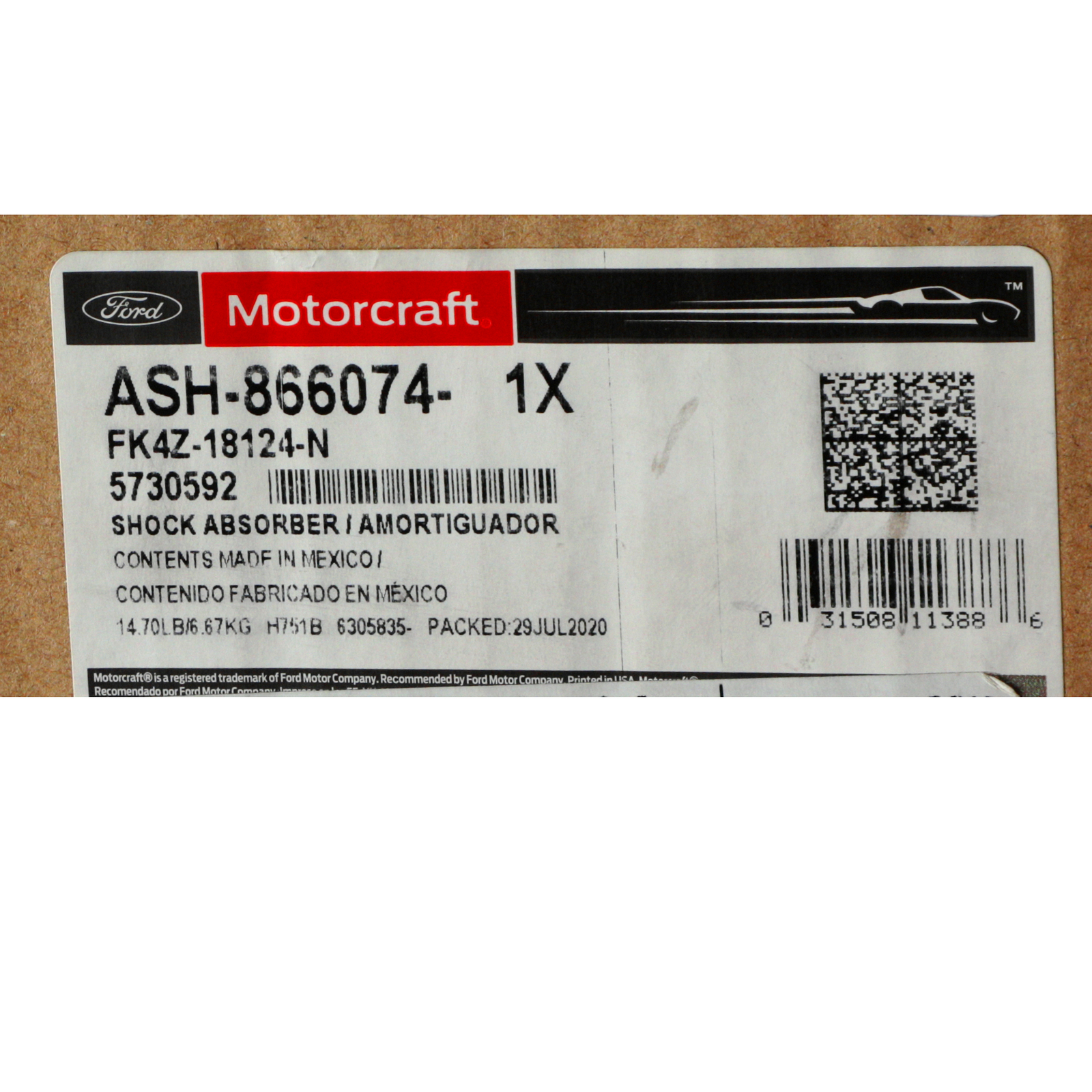 Genuine Ford 15-23 Transit Front Suspension Shock Absorber Strut FK4Z ...