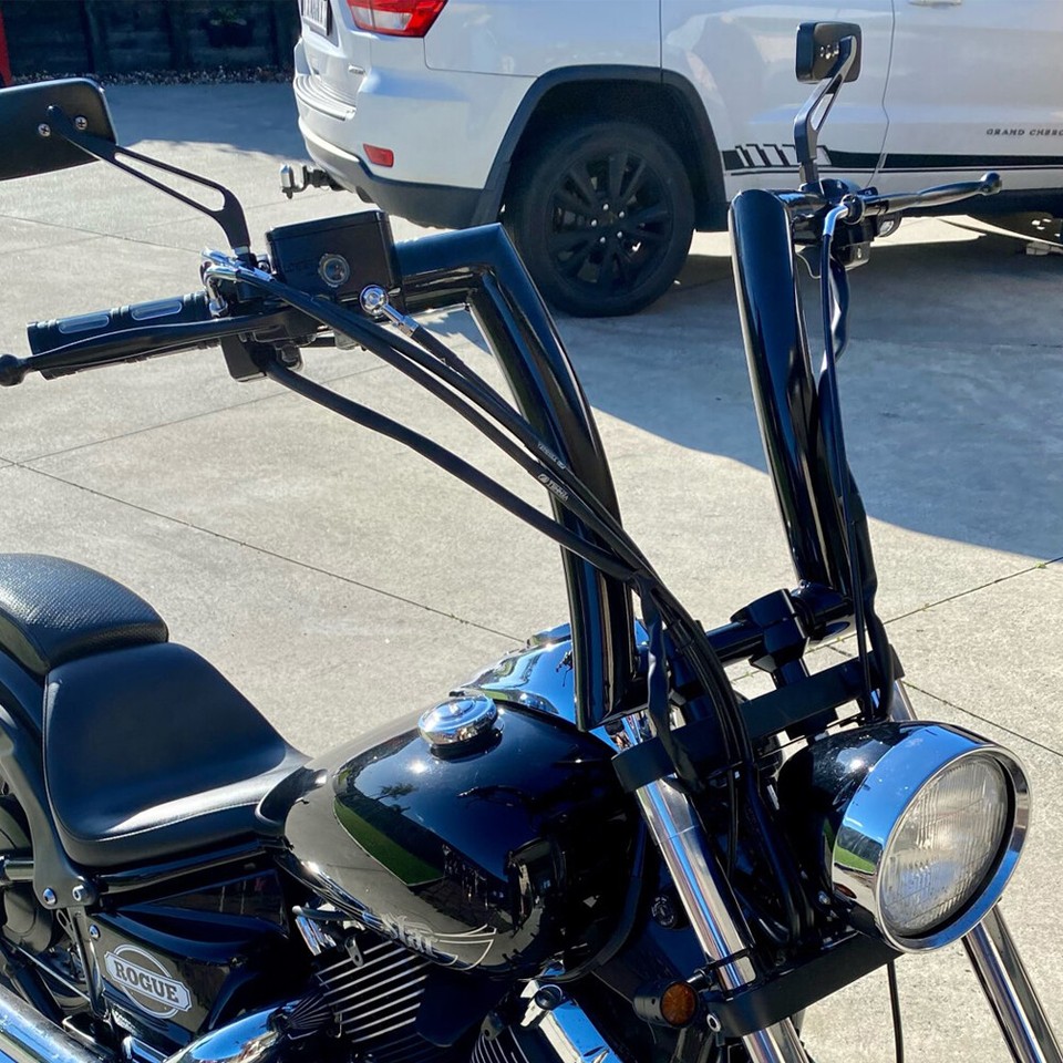 14" Rise 2'' Ape Hanger Bar Handlebar DNA For Harley Road King Softail ...