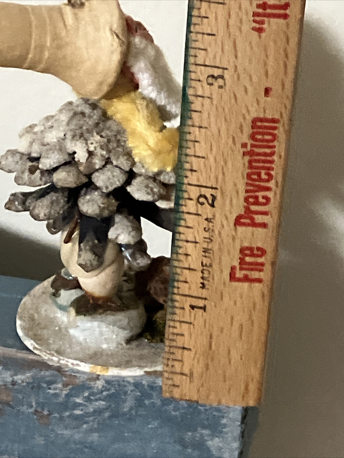 VTG X-MAS Ornament Rare Camping Putz Gnome Pinecone Chenille West ...