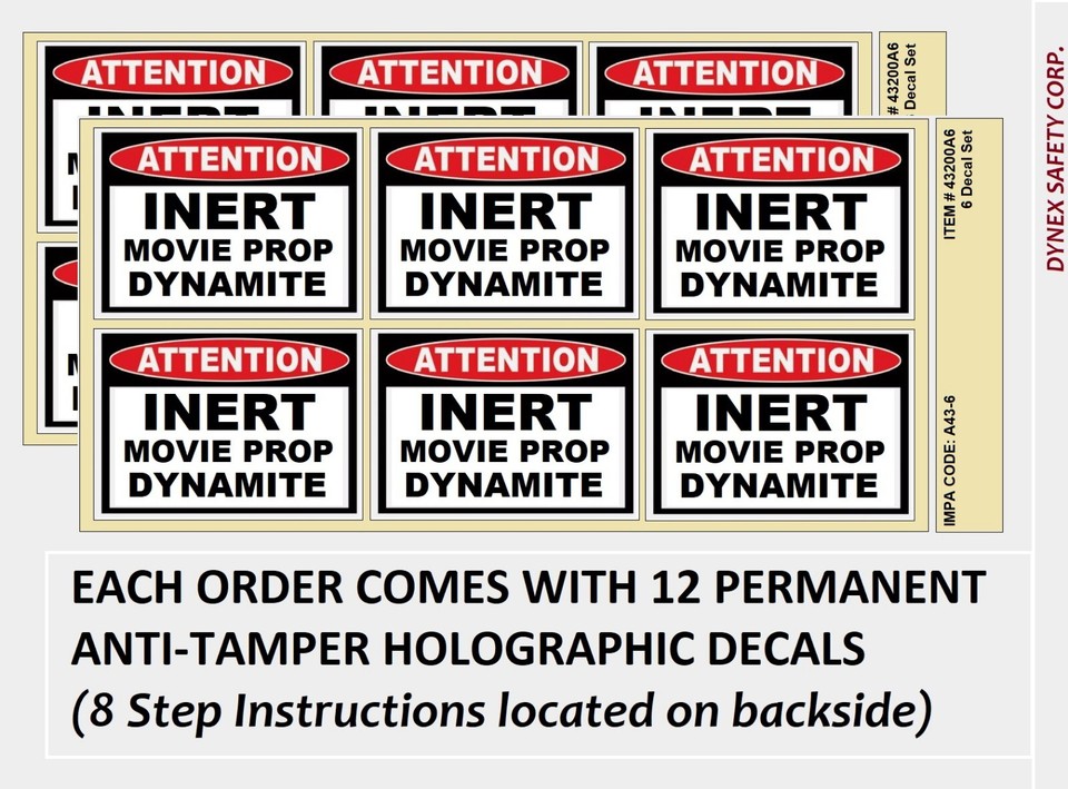 INERT DYNAMITE - 3 Stick Bundle w/ SIM Fuse Airsoft Cosplay TNT Prop ...