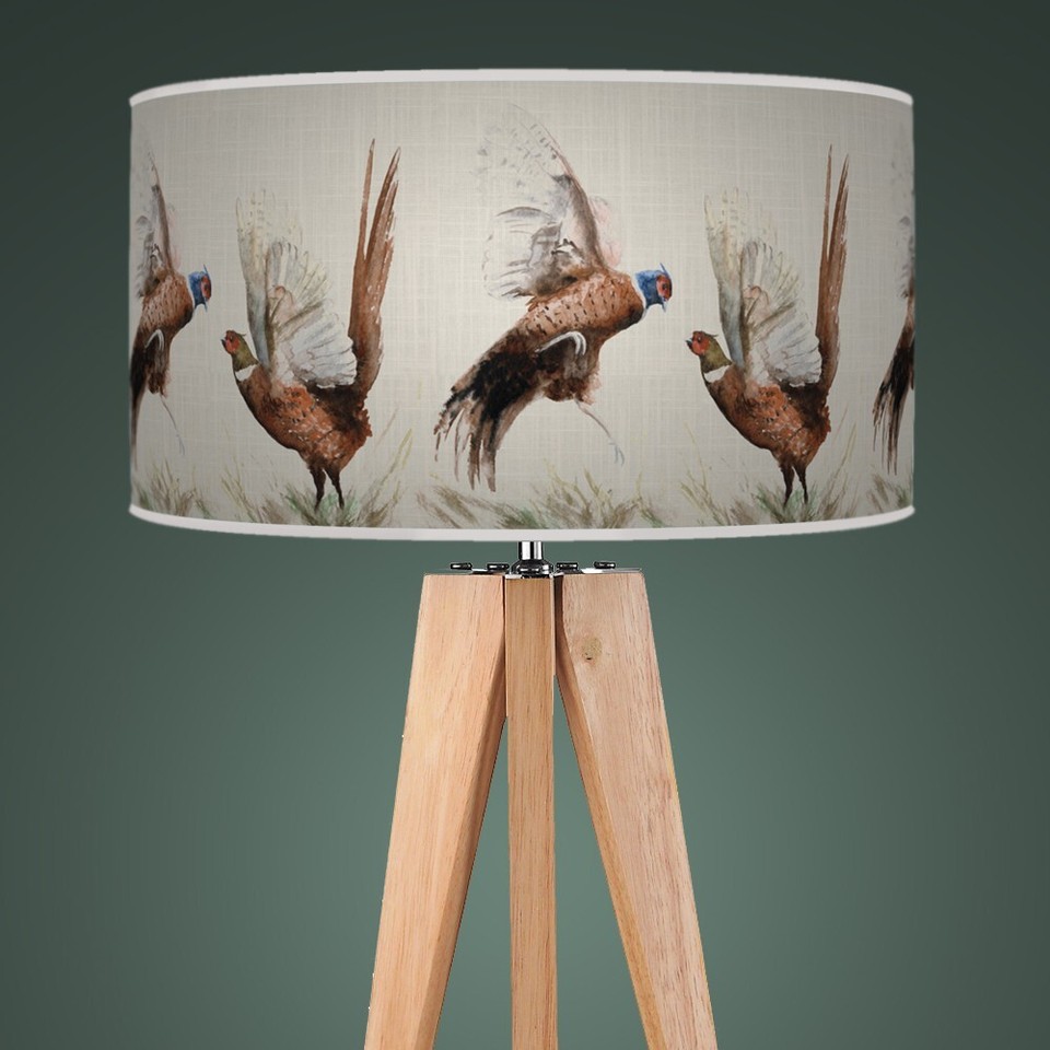 Pheasant Lampshade Pendant Handmade Drum Lamp Shade Scottish theme #309 ...