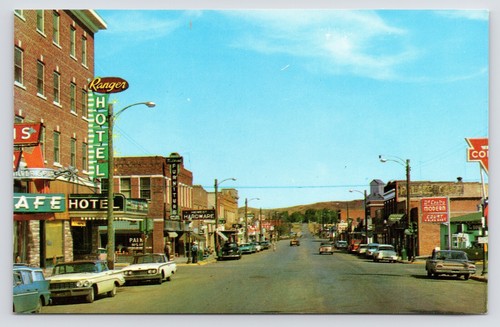 c1960s~Neon Signs~Downtown Lusk Wyoming~Niobrara County~WY VTG~Postcard ...