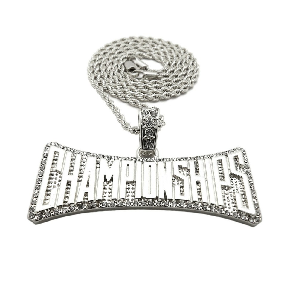 Hip Hop MEEK MILL CHAMPIONSHIPS PENDANT 18"~24" Box, Cuban, Rope Chain ...