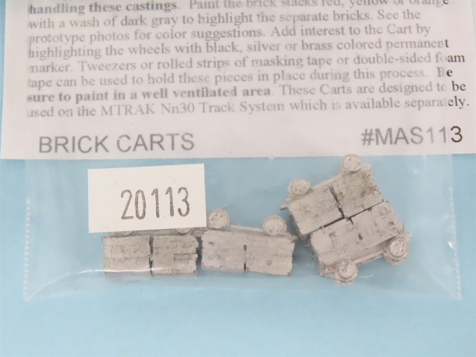 LOT of 6 N Scale The N Scale Architect Kits Brick Triple Stacks & Cart ...