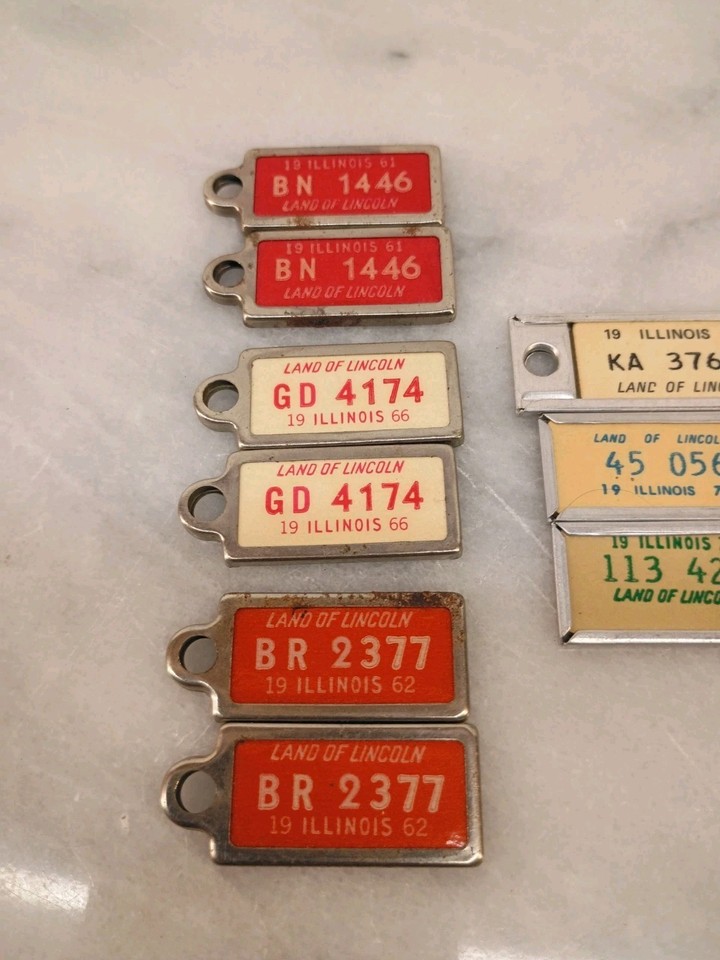Lot Of 9 Vintage Illinois DAV Disabled Veterans License Plate Tags ...