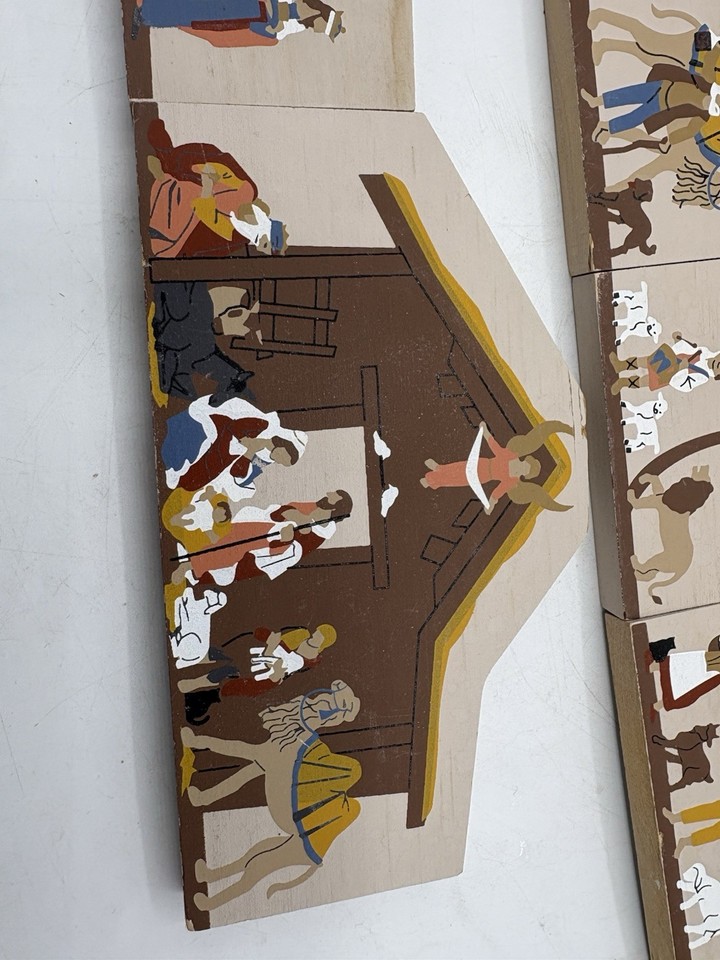 1994 The Cats Meow Christmas Nativity Set 6 Piece Set Wooden Shelf ...