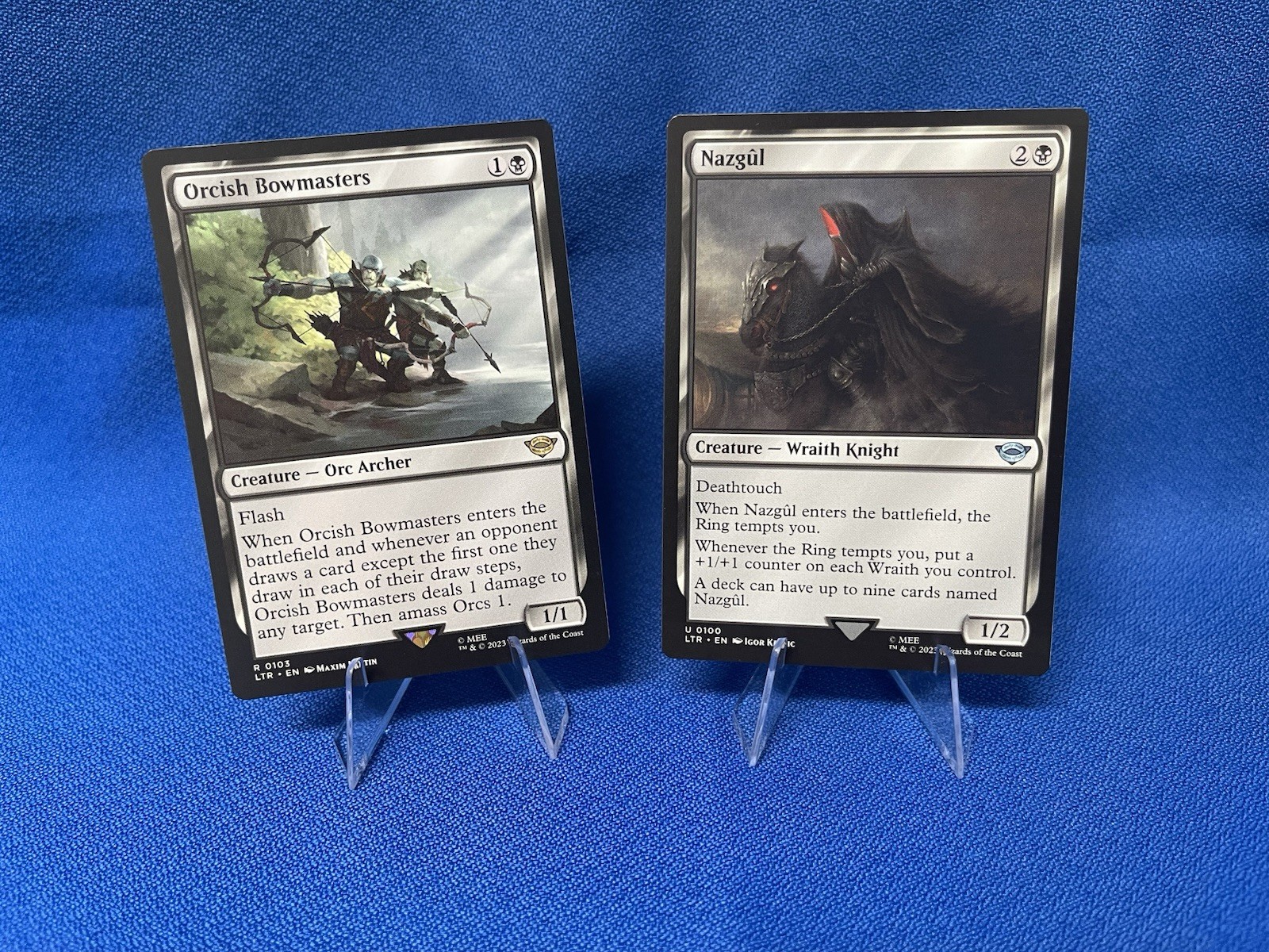 MTG Lord Of The Rings Orcish Bowmaster & Nazgûl Universe Beyond Regular ...