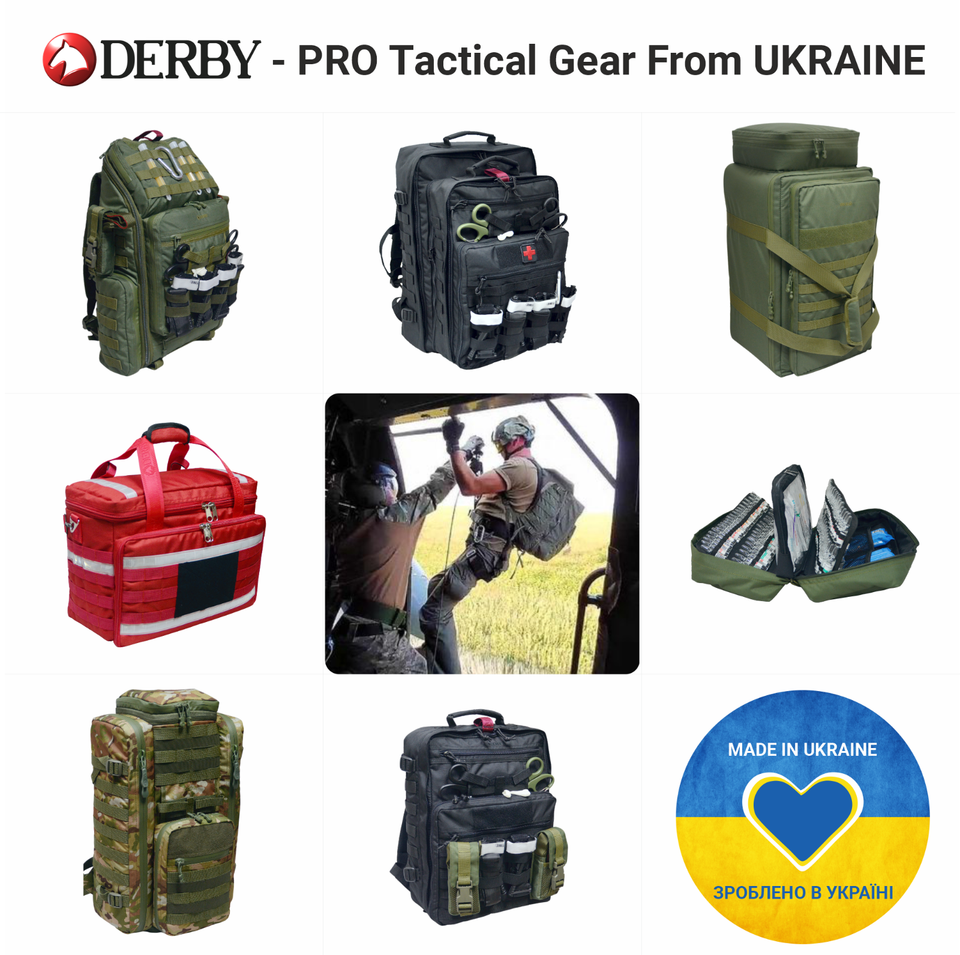 DERBY 32L Tactical Medical Backpack Red MOLLE IFAK Trauma Bag First Aid ...