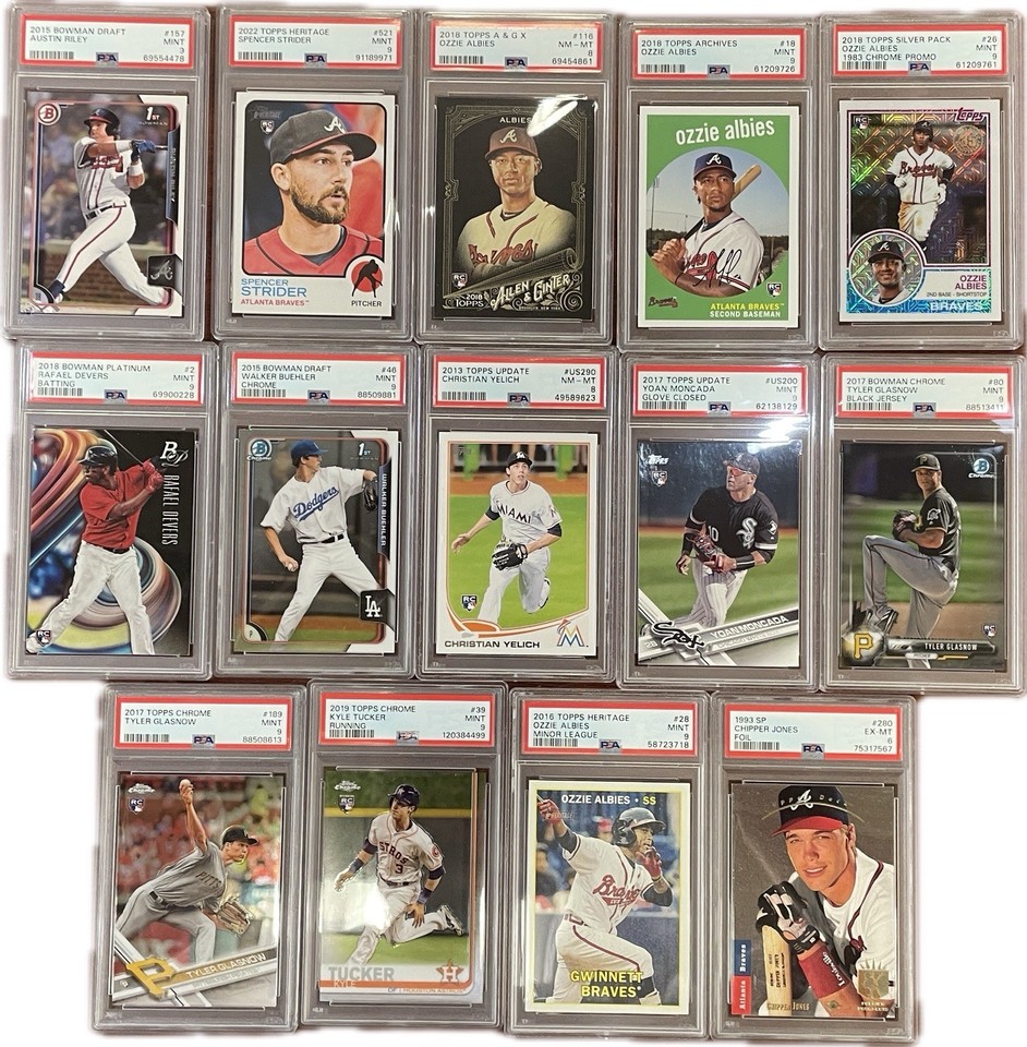 100-CARD PSA SLAB LOT: RCs, SPs, Stars, HOFs, 25 PSA 10s, Read ...