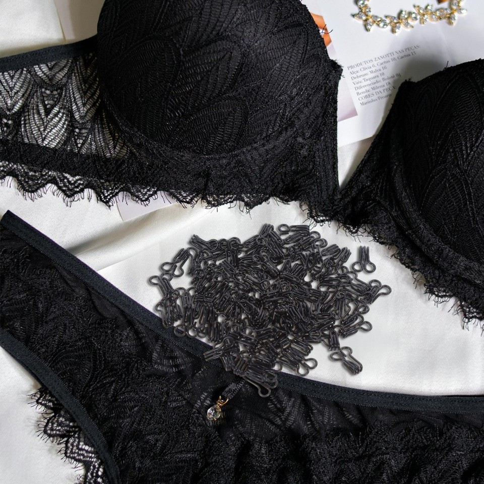 100 PCS Brass Hook Sewing and Eye Latch Fastener Clothes Fasteners ...