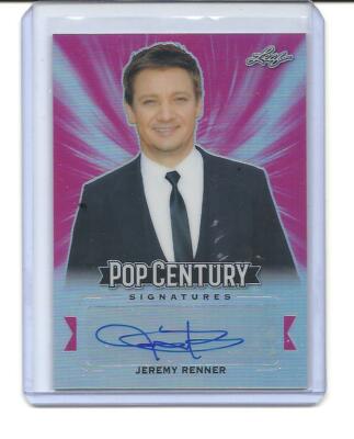 2019 POP CENTURY METAL. JEREMY RENNER AUTOGRAPH. PINK WAVE JR-1. #1/10 ...