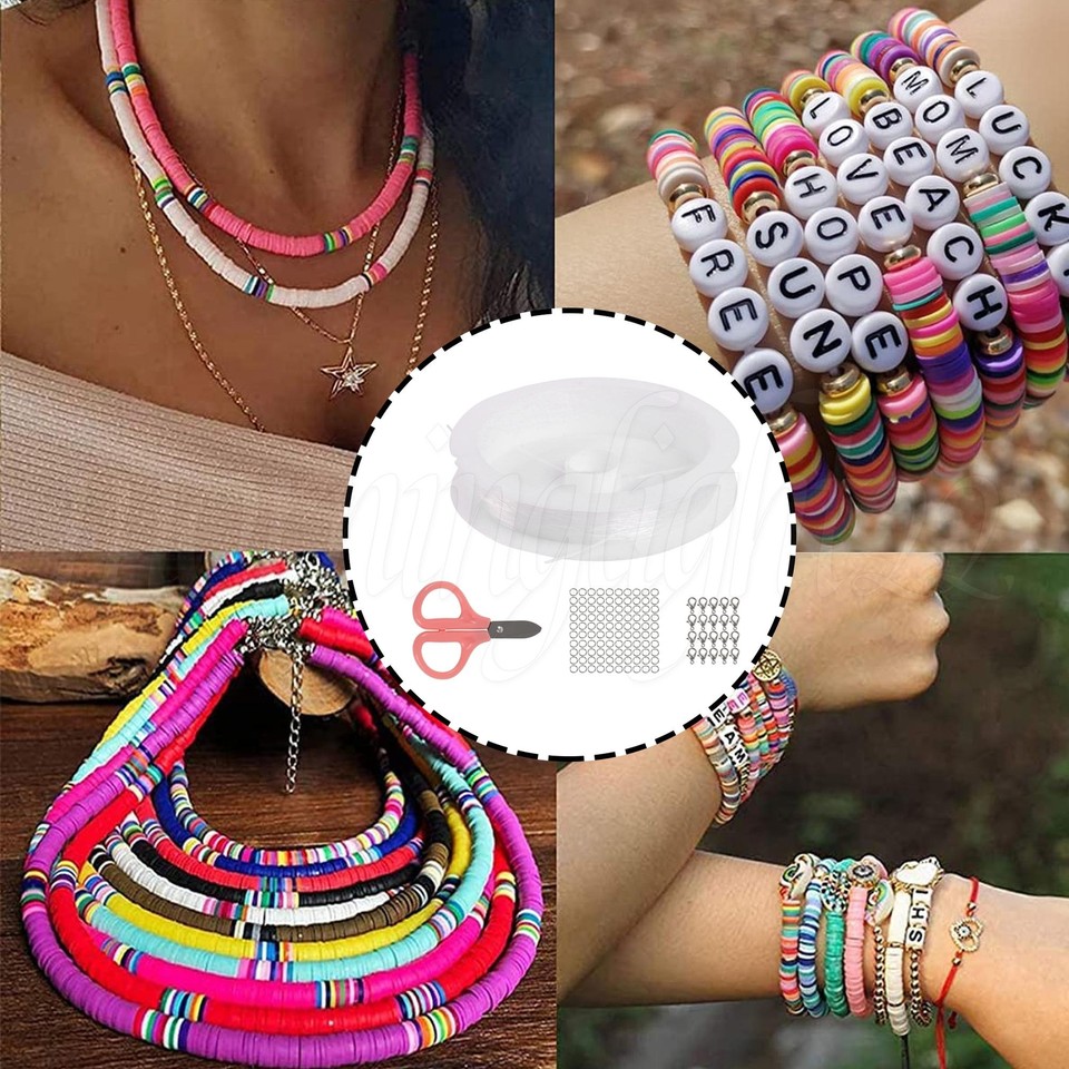 Jewelry Making Supplies Kits 6mm Dia Thread String with Claw Clasp for ...