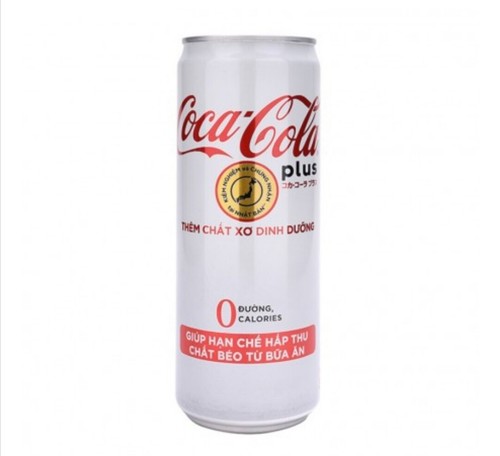 COCA COLA PLUS VIETNAM - 330ML - FIBER NO SUGAR 0KCAL DEXTRIN VERY RARE ...