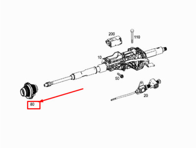 MERCEDES-BENZ C W205 STEERING COLUMN BOOT RUBBER A2054600901 ORIGINAL ...