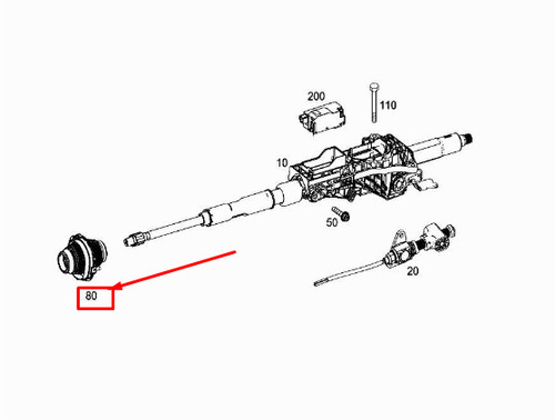 MERCEDES-BENZ C W205 STEERING COLUMN BOOT RUBBER A2054600901 ORIGINAL ...