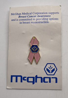 McGhan Medical Breast Cancer Awareness Advertising Pink Ribbon Enamel ...