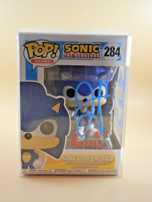 JASON GRIFFITH SONIC THE HEDGEHOG W/EMERALD SIGNED FUNKO POP beckett ...