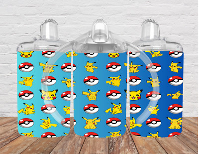 Handmade Pokémon Pikachu Inspired Insulated 12oz Sippy Cup Tumbler With ...