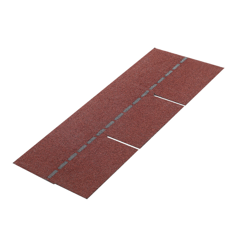 Rectangle Red Brick Effect Asphalt Roof Shingles Felt Roofing Tile Self ...